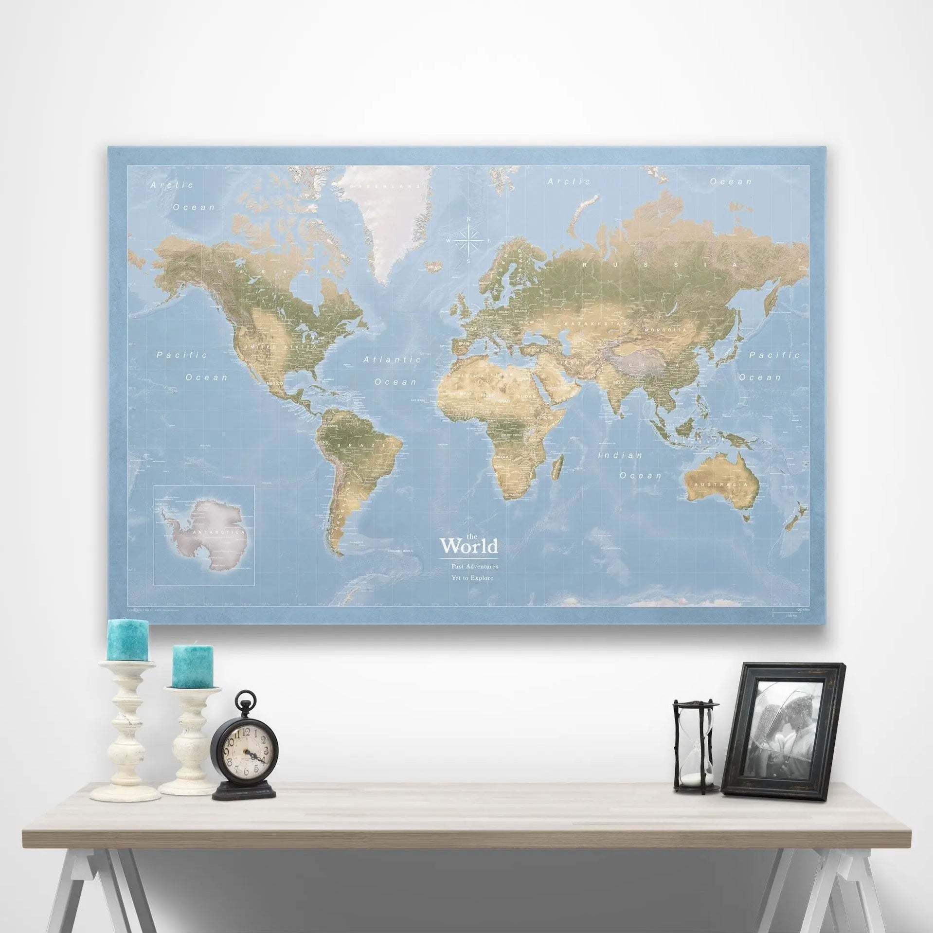 Topographic Map Wall Art | Premium World Map Posters | Conquest Maps ...