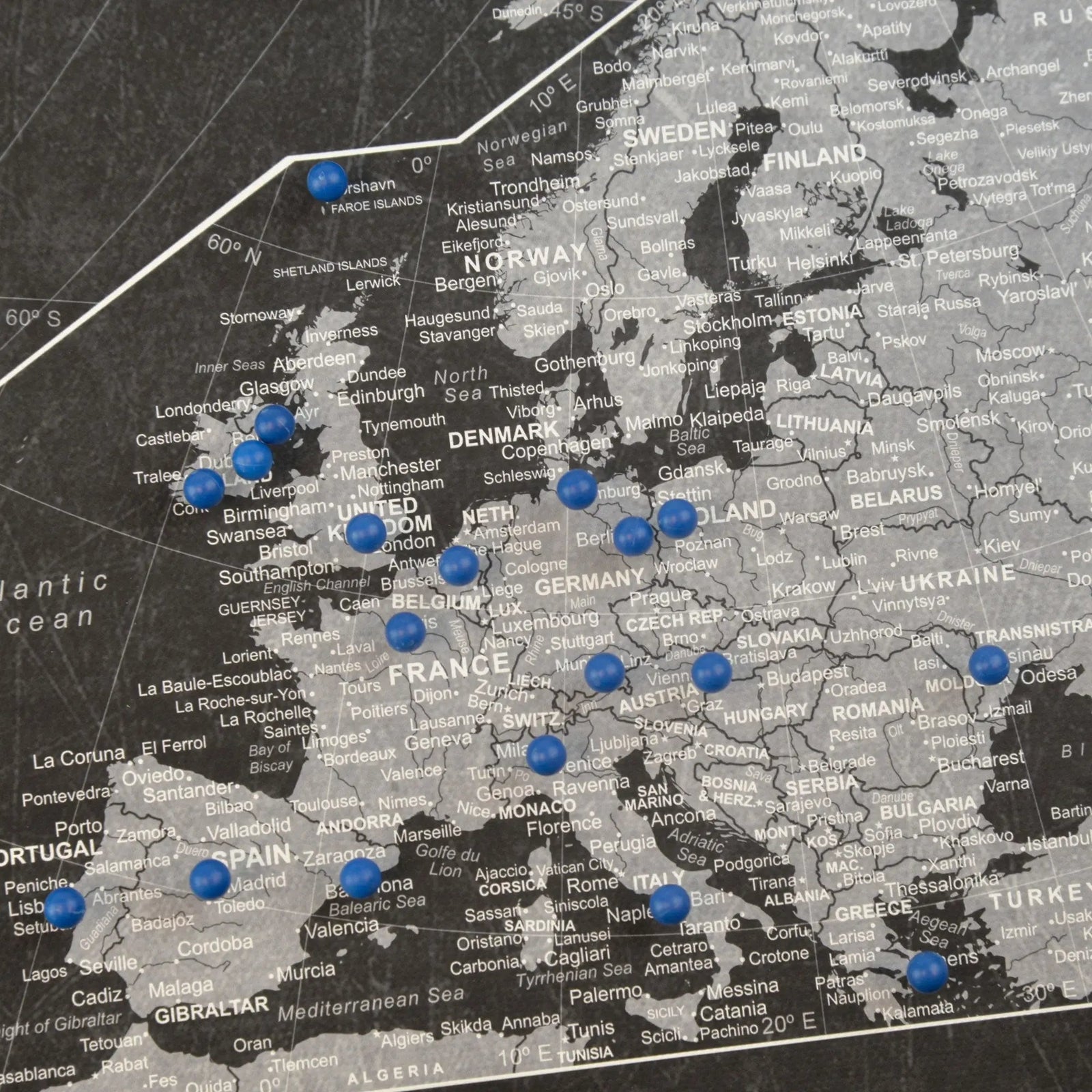 Pinnable Map of the World | Made to Order | Conquest Maps