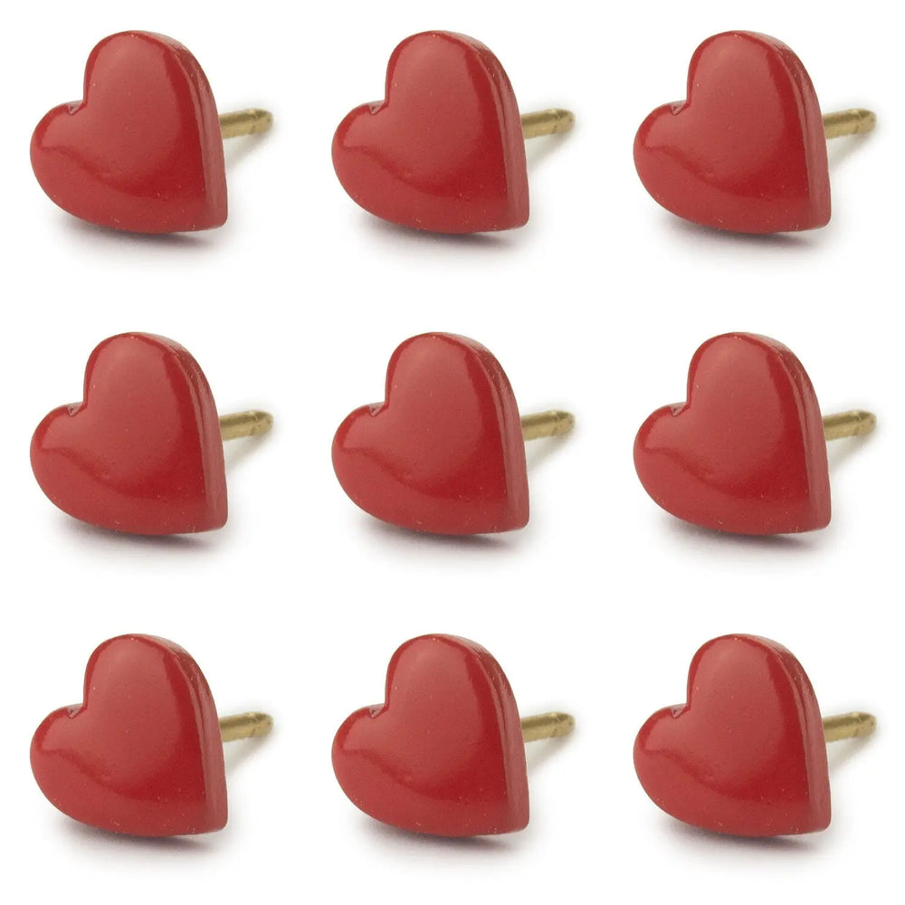 Red Heart Map Push Pins - Conquest Maps LLC