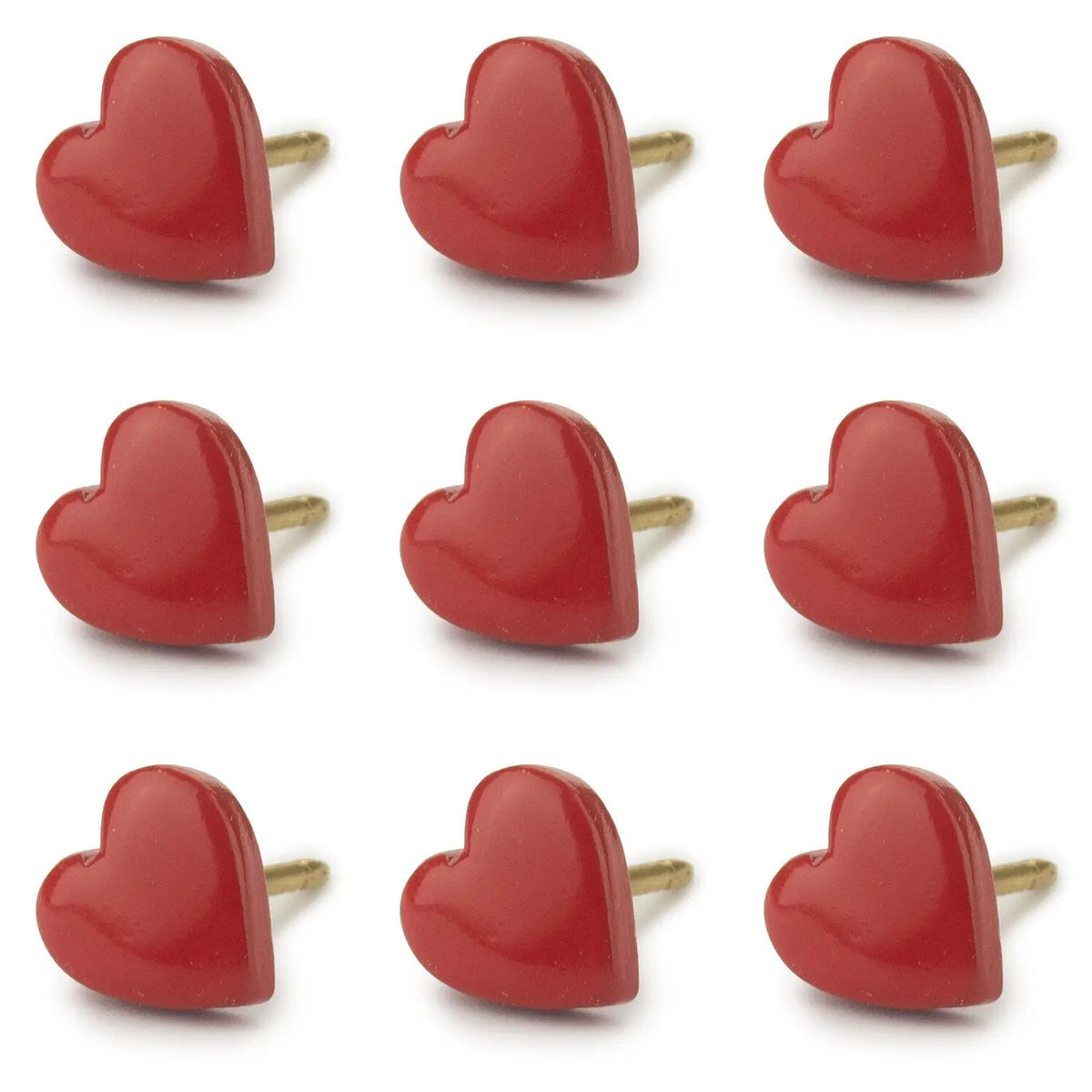 Red Heart Map Push Pins - Conquest Maps LLC