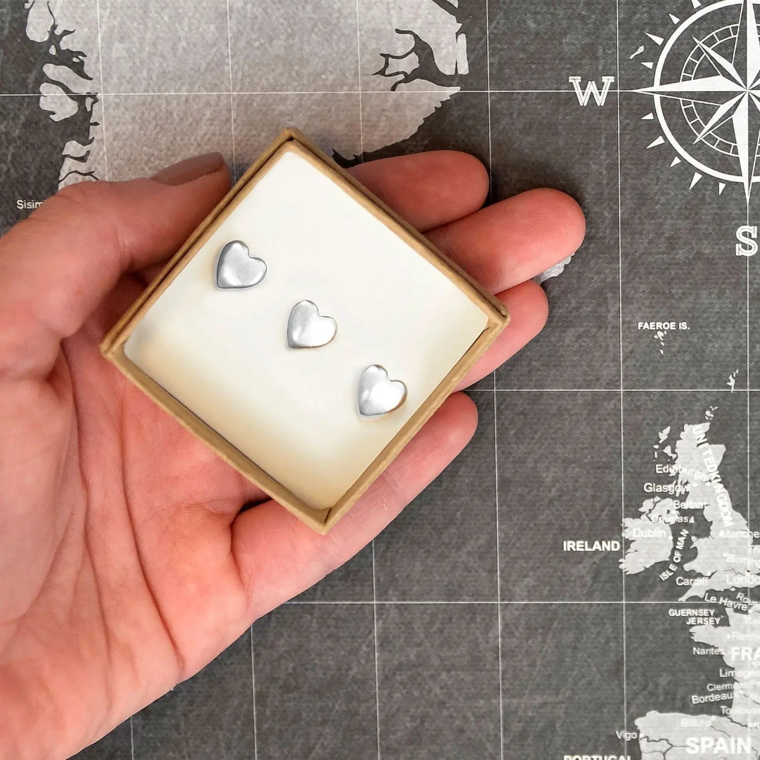 Red Heart Map Push Pins - Conquest Maps LLC